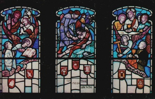 Postcard OK Enid Good Samaritan Window Marshall Bible Building Chrome ...