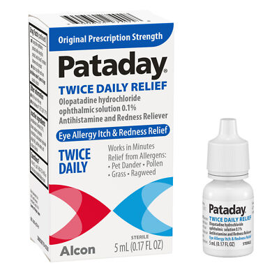 Pataday Twice Daily for Eye Allergy Itch Relief Eye Drops, 5 ml | eBay