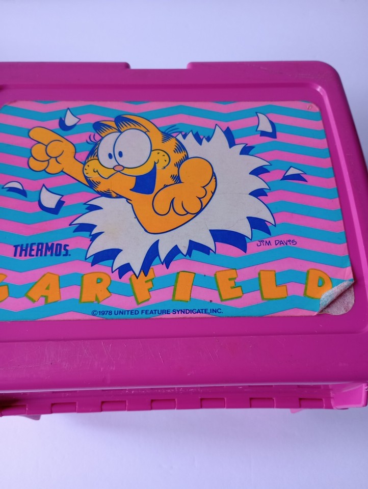 1978 Garfield Lunch Box - Pink - Vintage - No Thermos | eBay