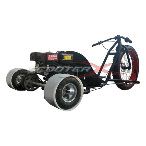 Drift Trike Gas Powered 6.5HP 3 Wheel Big Red Cart Go Kart Bike Motor ...