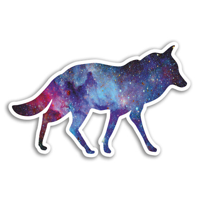 2 x 10cm Space Wolf Vinyl Stickers - Wolves Wild Sticker Laptop Luggage ...
