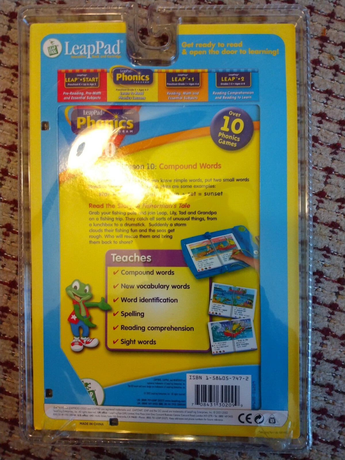 LeapFrog LeapPad Phonics Lesson 10 Book & Cartridge a Fisherman's Tale ...