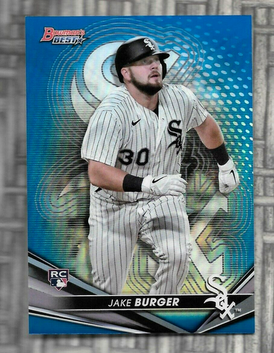 JAKE BURGER 2022 TOPPS BOWMANS BEST BLUE SP ROOKIE RC CARD #'D /150 MLB ...