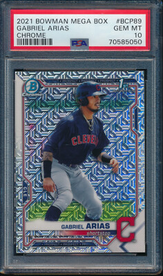 PSA 10 GABRIEL ARIAS 1st 2021 Bowman Chrome MEGA BOX GUARDIANS RC GEM ...