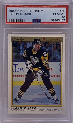 1990 OPC O-Pee-Chee Premier Jaromir Jagr #50 RC Rookie Card Penguins ...