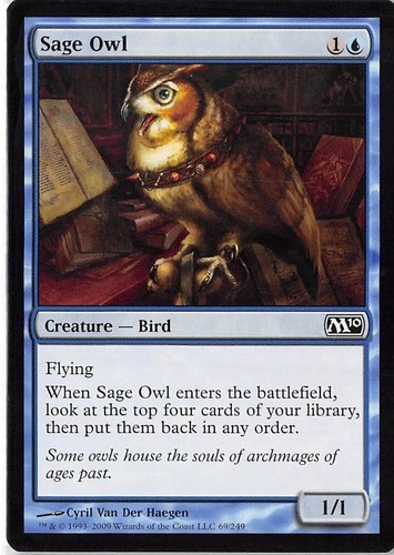 Sage Owl *PLAYSET* Magic MtG x4 M10 SP | eBay