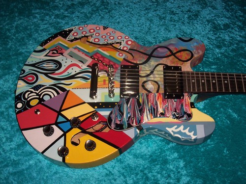 Wild hand painted Epiphone Dot Electric Guitar es 335 semi hollow ...