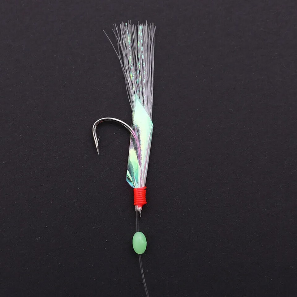 10-100Pcs Mackerel Lures Bait Feathers Rigs Pollack Cod Sea Fishing ...