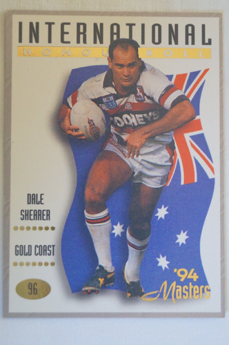 Gold Coast NRL Rugby League Masters International Honour Roll Card Dale ...