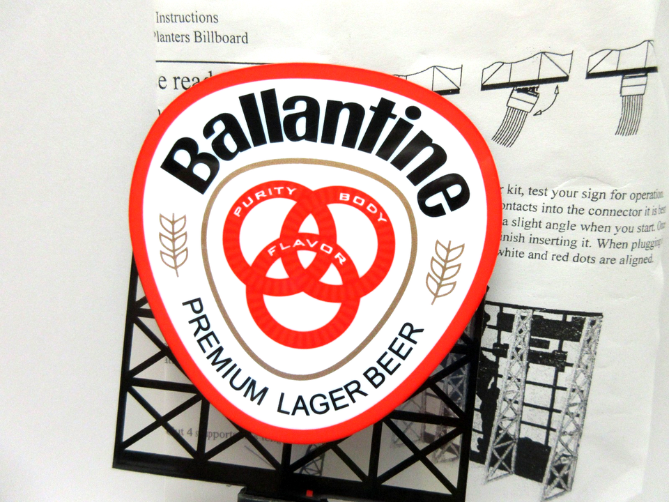 MILLER ENGINEERING ANIMATED BALLANTINE BILLBOARD SIGN - LIONEL MTH ...