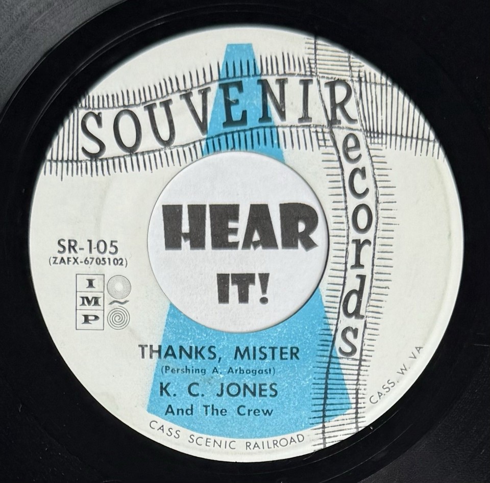 WV Country Bop Rockabilly 45 K.C. JONES Cass Scenic Railroad Line ...