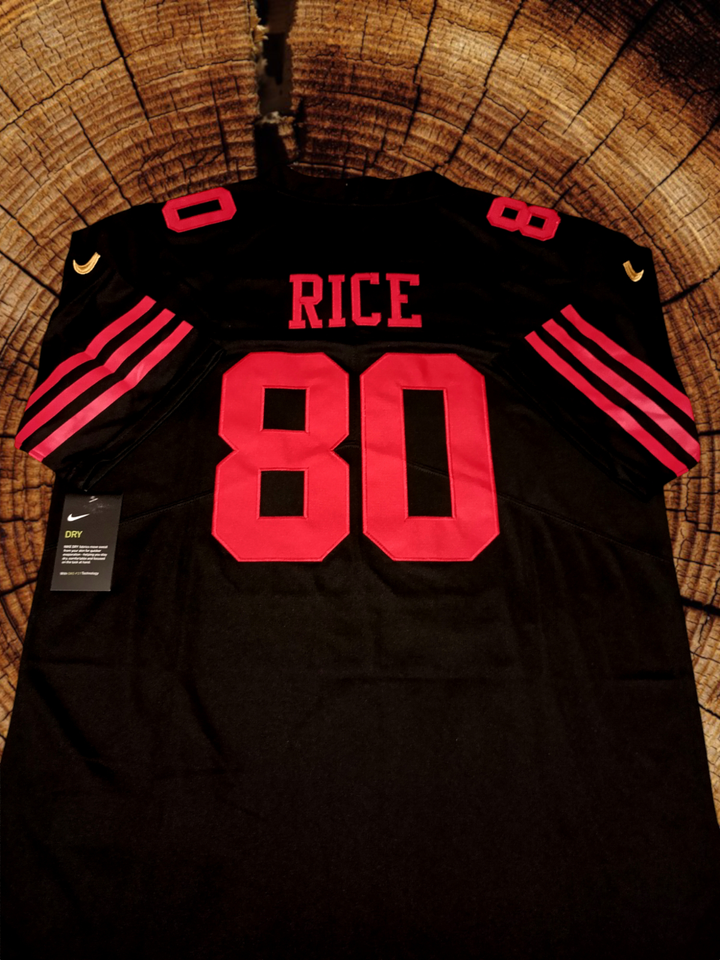 San Francisco 49ers Jersey Jerry Rice Throwback Jersey Adult Black | eBay