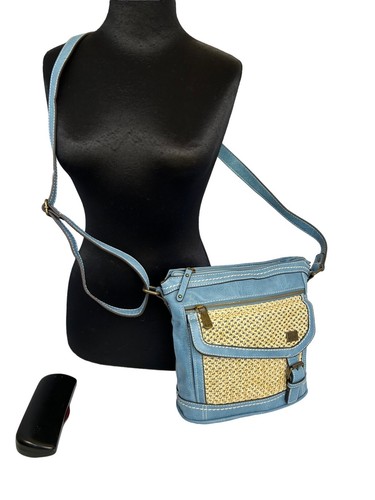 Boc Born Blue Vegan Leather Crossbody Shoulder Bucket Bag Purse ...