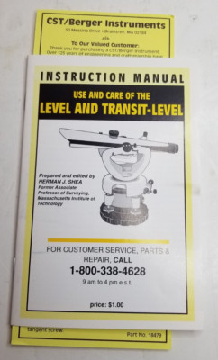 Transits & Theodolites - Berger Instrument Model