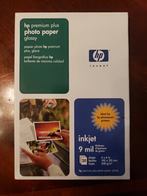 HP Premium Plus Photo Paper Glossy 4X6 20 Sheets NEW | eBay