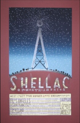 2005 Shellac USA west coast tour, poster by Jay Ryan (26x40 inches) | eBay