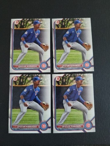 2022 Bowman Paper Chicago Cubs Cristian Hernandez #Bp-66 4 Card Bowman ...