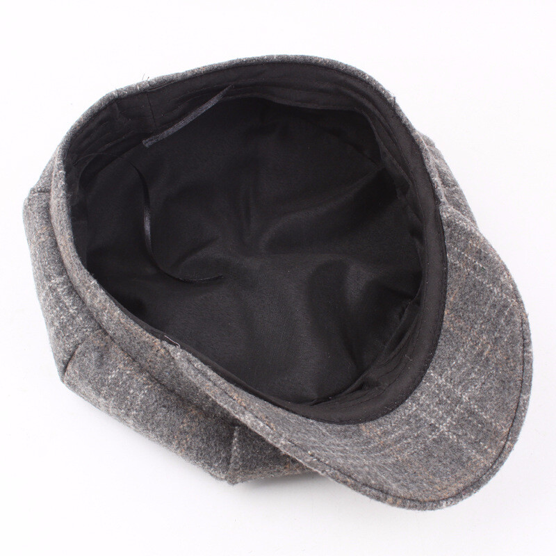 ZONBAILON Unisex Autumn Winter Octagonal Hat Retro British Style ...