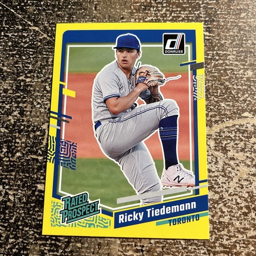 2023 Donruss Baseball Yellow Ricky Tiedemann RP #35 Toronto Blue Jays ...