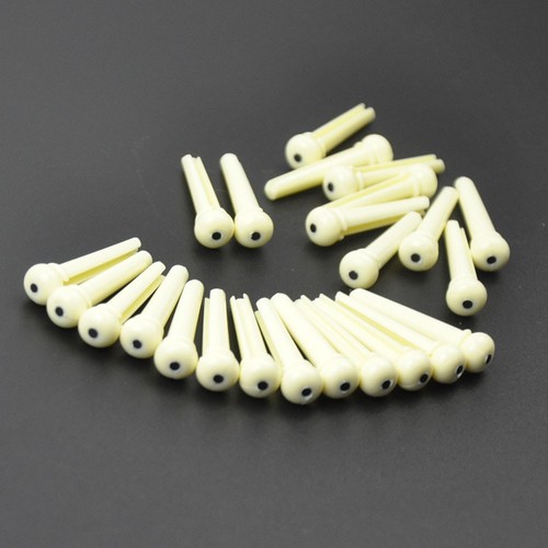 50pcs/lot Universal Acoustic Guitar Bridge Pins Plastic White with 2mm ...
