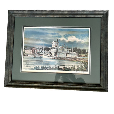 Signed Bernie Webber Black Prince Water Color Framed 20"x25" Print 12 ...