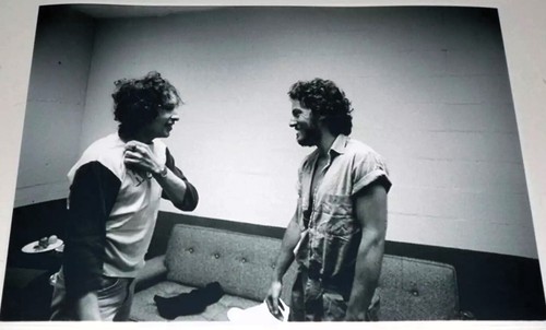 Large Bruce Springsteen / Bob Dylan Backstage b/w 1975 Poster 19"x13 ...