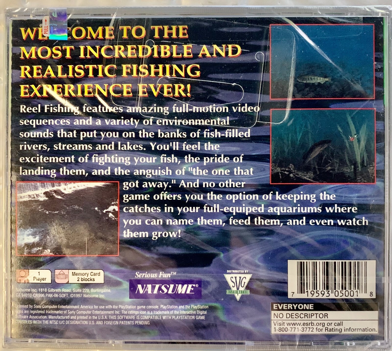 Reel Fishing (Sony PlayStation 1, 1997) PS1 Game - New 719593050018| eBay