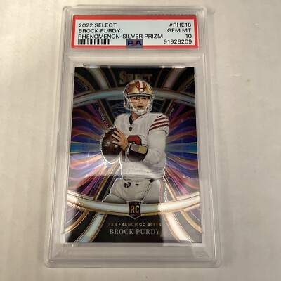 2022 Select Brock Purdy Phenomenon Silver Prizm RC #PHE18 PSA 10 Gem ...