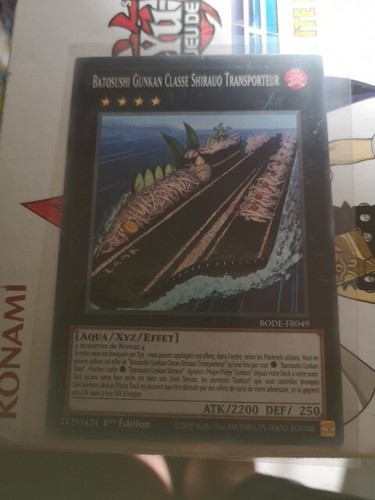 Batosushi Gunkan Classe Shirauo Transporteur Carte Yu-Gi-Oh ! Fr Bode ...