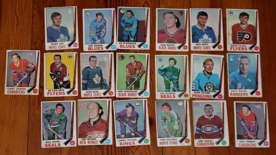 Lot of 61 1969-70 OPC O Pee Chee Hockey Card Set Low Grade! | eBay