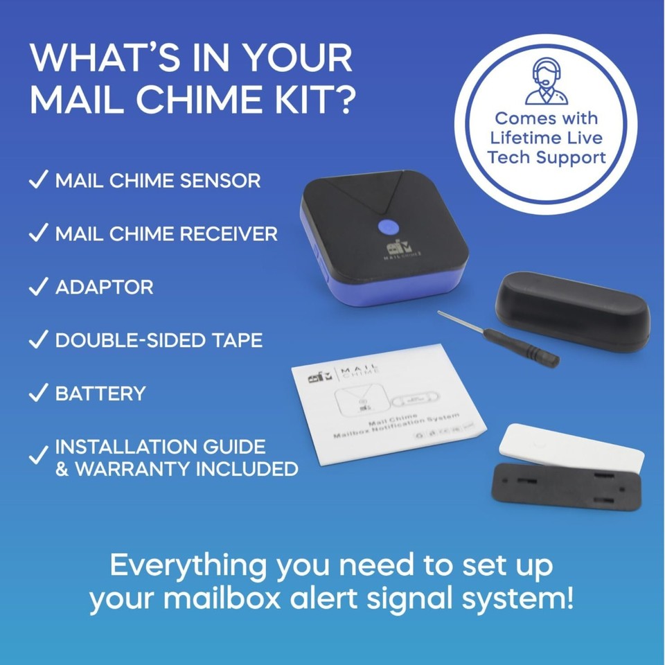 Mailbox Alert - Mail Chime Wireless Mail Notification System - 350-450ft Wireles | eBay