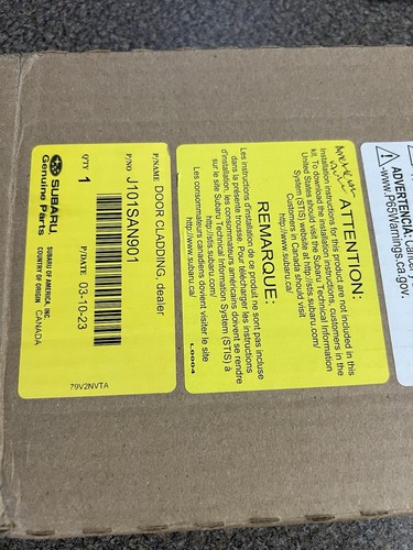 2022-2025 Subaru Outback Wilderness LH Door Cladding OEM J101SAN901 / 4 ...