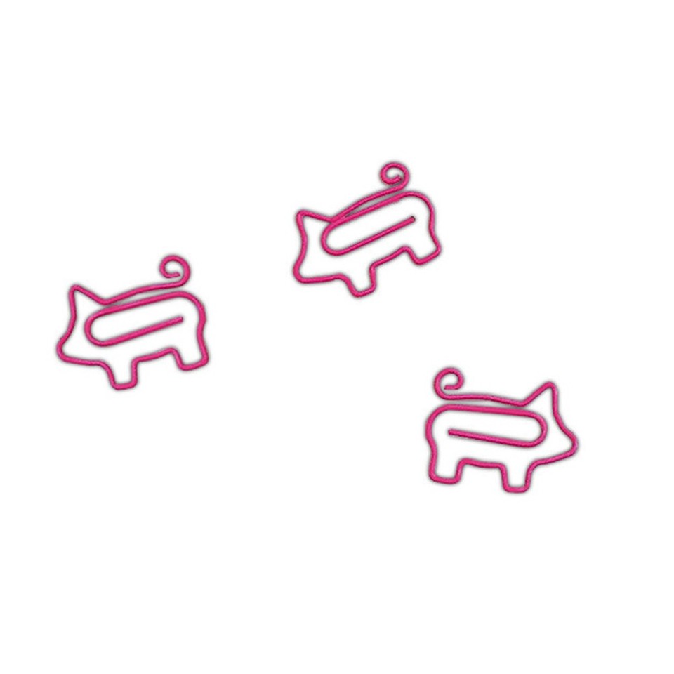20pcs Pig Shape Paper Clips Creative Paper Note Photo Sign Clips ...
