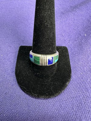 Ray Tracey Knifewing Navajo Sterling Inlaid Stones Ring | eBay
