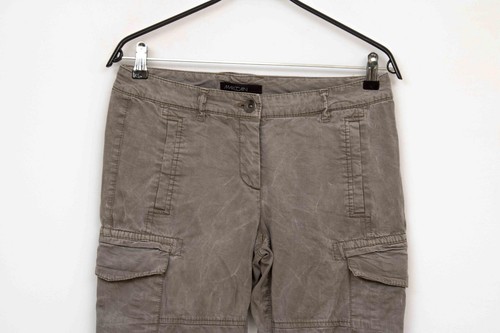 Ladies MARC CAIN Grey Lyocell & Cotton Trousers Size N2 / 36 6014 | eBay
