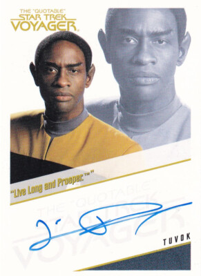 2012 Quotable Star Trek Voyager Autograph Card Tim Russ as Tuvok | eBay