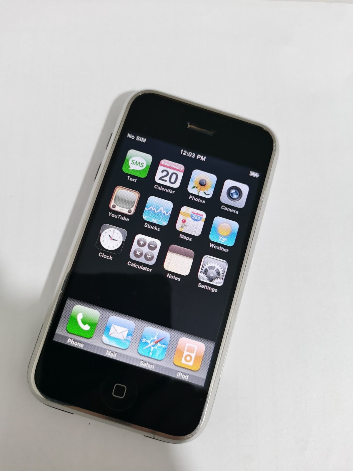iOS 1.0 Apple iPhone 1st Generation - 8GB - Black (Unlocked) A1203 (GSM ...