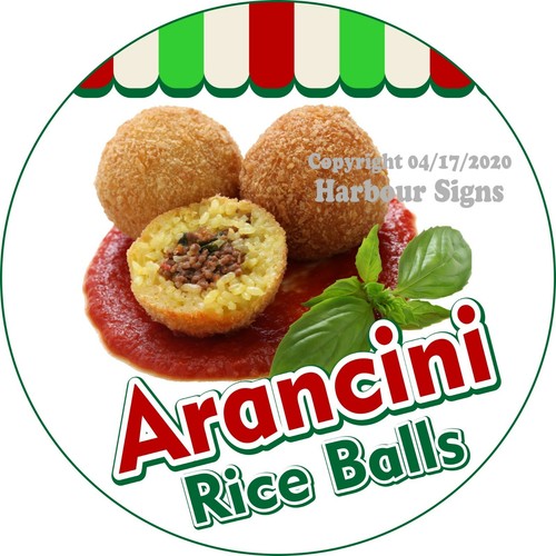 Arancini Rice Balls DECAL (Choose Your Size) Concession Food Truck C ...