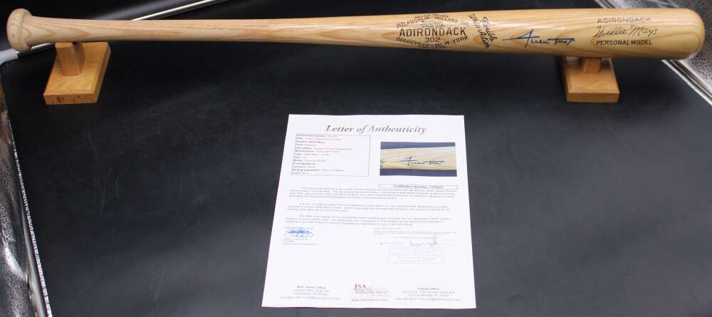 Willie Mays Signed Adirondack Baseball Bat Giants Autograph JSA LOA ...