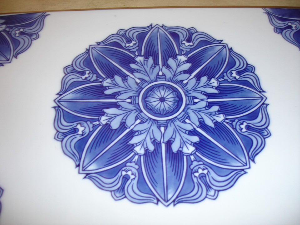 Bombay Porcelain Serving Cheese Tray Blue & White Platter Cutting Board ...