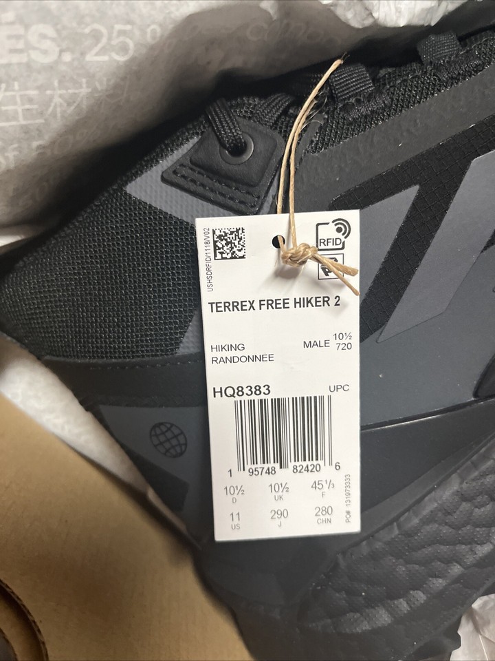 Adidas TERREX Free Hiker GORETEX 2.0 Men's Size 11 Boost Hiking Shoes ...