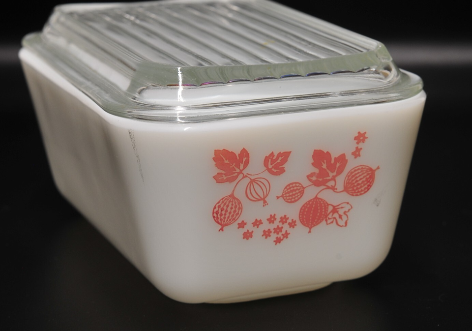Vintage Pyrex Pink Gooseberry Refrigerator Dish 0502 with Lid 1 1/2 Pt ...