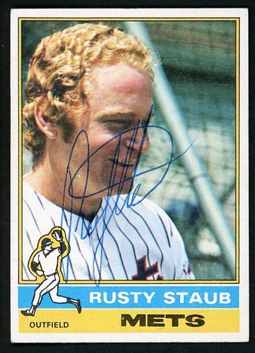 Rusty Staub Signed Auto 1976 Topps New York Mets Card #120 | eBay