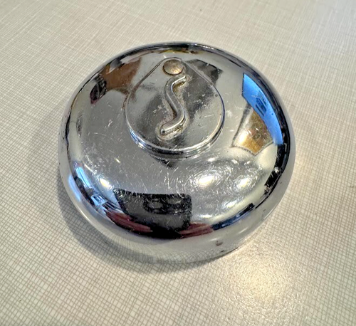 Vtg Studebaker Accessory Chrome Locking Gas Fuel Cap Patina No Key SCTA ...