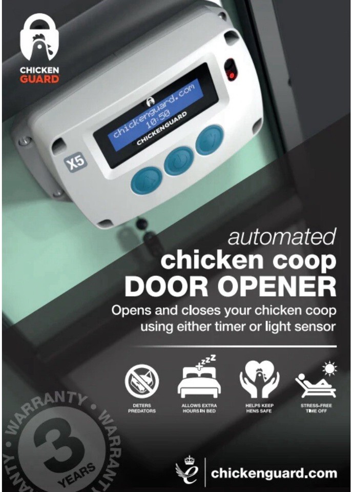 ChickenGuard PRO Automatic Chicken Coop Door Opener & Self-Locking Door Kit | eBay