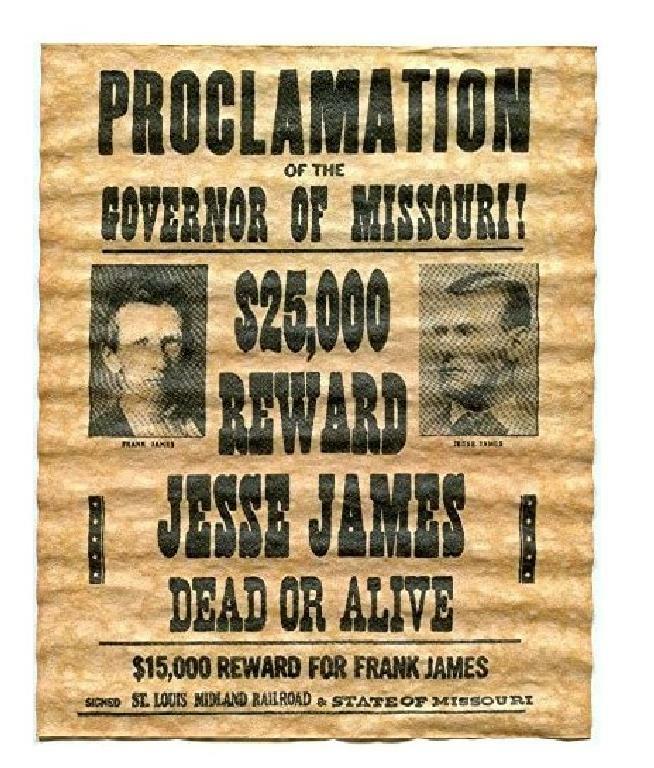 Cartaz De Procurado Fora Da Lei De Jesse James 100+] Papéis De Parede