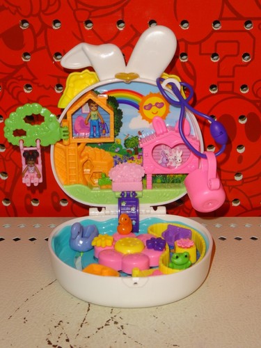 2022 Polly Pocket Flower Garden Bunny Compact Playset Rabbits Frog ...