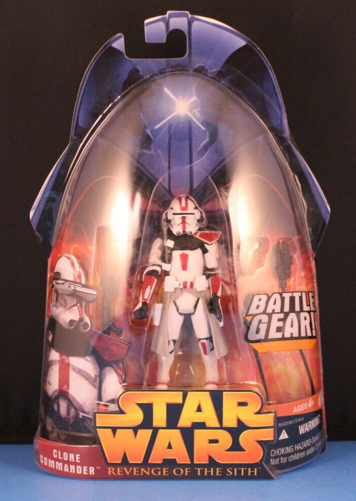 HASBRO® Star Wars ROTS #33 Red CLONE COMMANDER Battle Gear 2005 New ...
