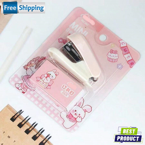 Mini Stapler with Staples Pink Color Small Cute Stapler for School ...