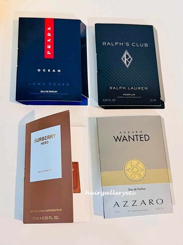 4 pcs Men's Cologne Fragrance Sampler Gift Set Vials Deluxe Sampler ...